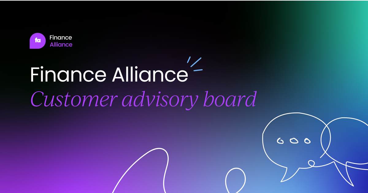 Finance Alliance Customer Advisory Board Finance Alliance Customer Advisory Board
