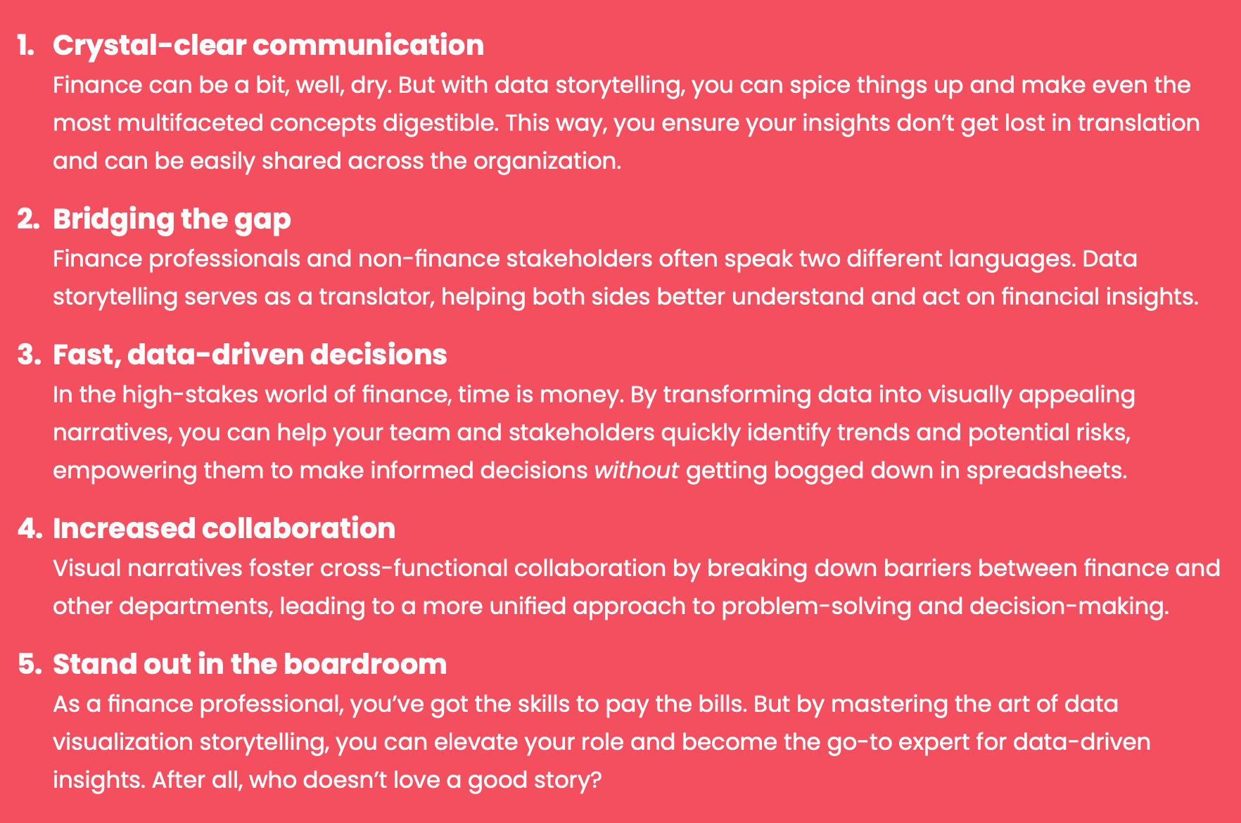 8 principles of data visualization in finance