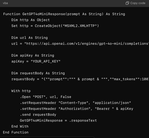 How to use GPT-4o mini in Excel & Google Sheets